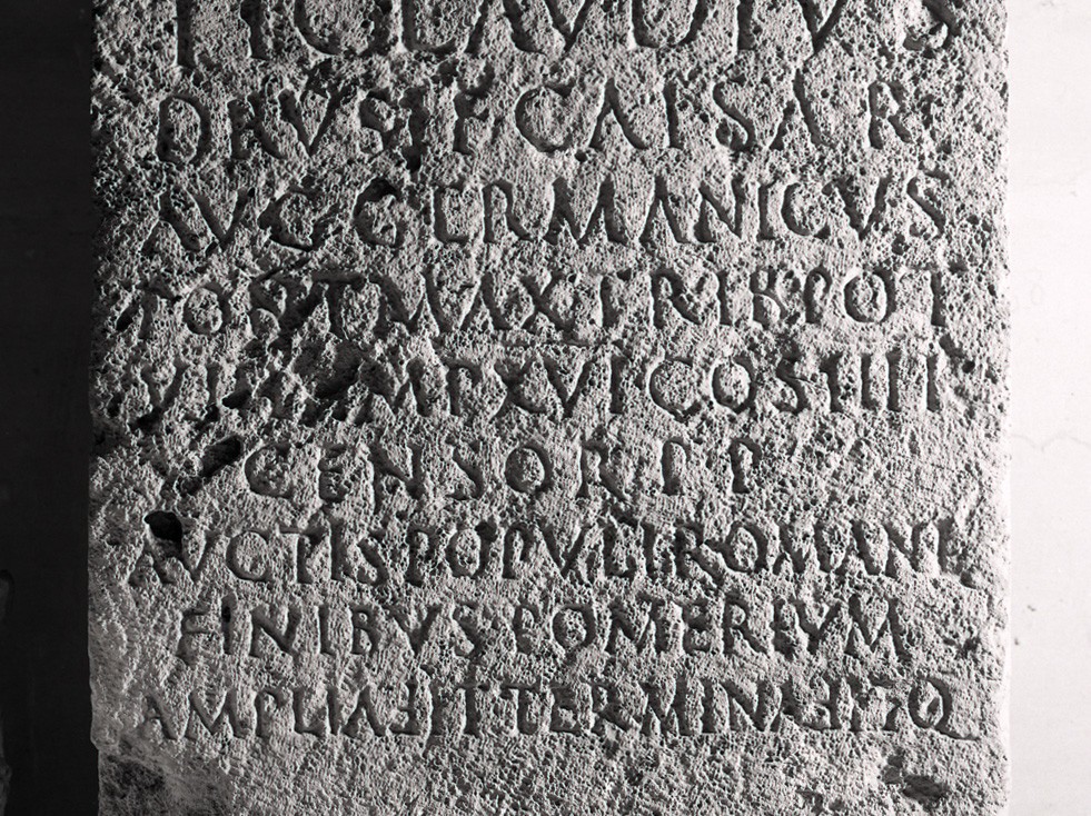 Cippus of the pomerium of emperor Claudius