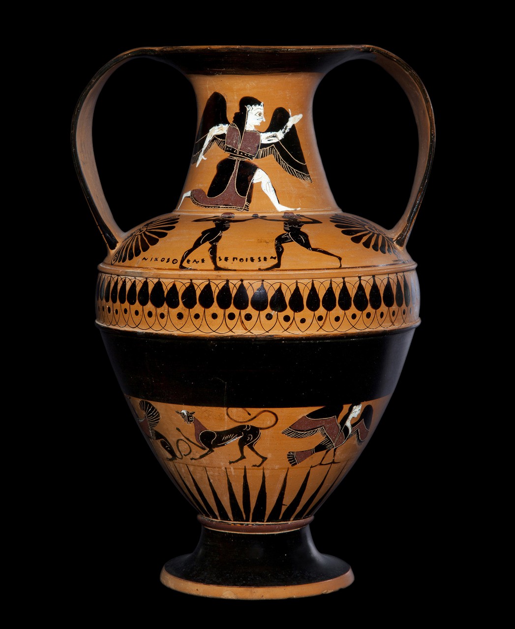 Attic Amphora signed by Nikosthenes (Painter N)