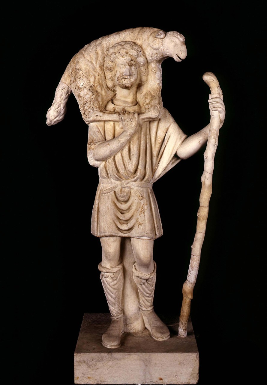 The good shepherd, Statue, Greek statue