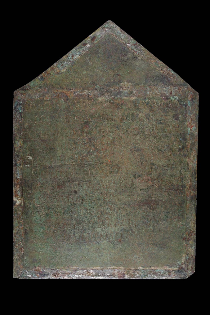 Tabula patronatus of Caius Marius Pudens Cornelianus (Aventino)