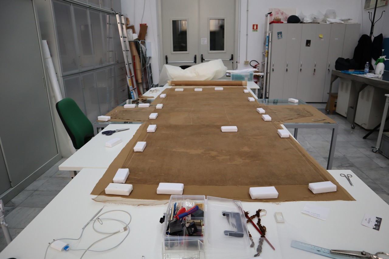 The robes of Saint Peter and Saint John. Two relics of the Sancta Sanctorum